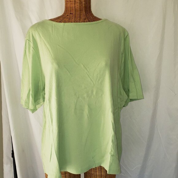 Appleseed's | Tops | Womens 2x Light Green Appleseeds Short Sleeve ...